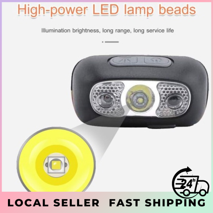 Induction Headlight Waterproof Rechargeable Motion Sensor Head Outdoor ...