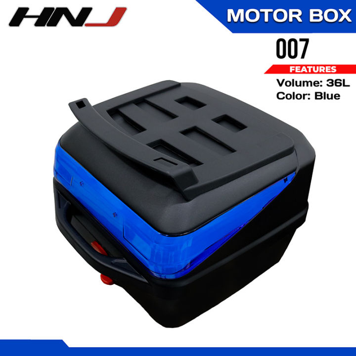 HNJ Motorcycle Top Box Storage 36 Litre Car Storage Box with Bottom ...