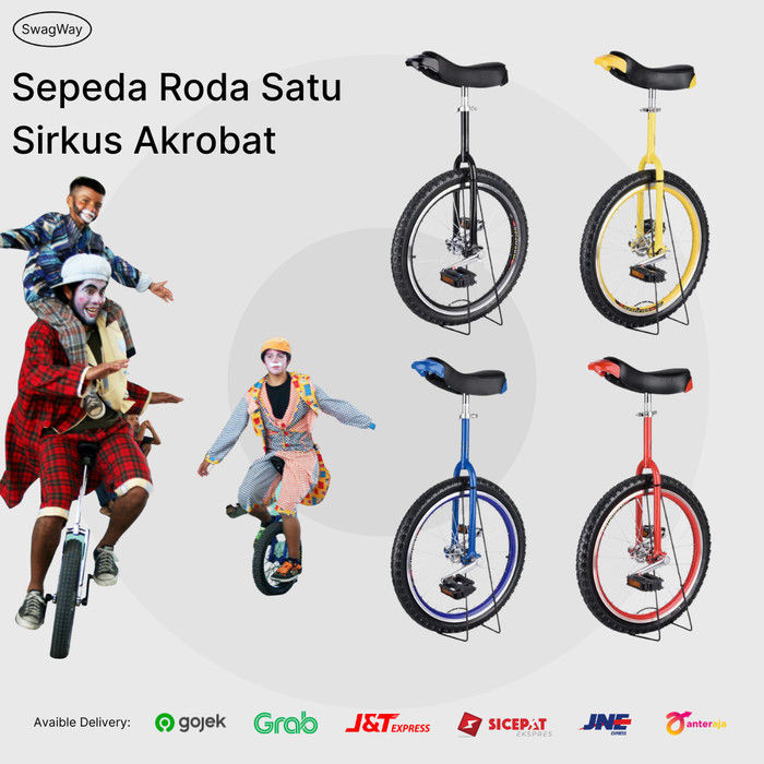 Sepeda Roda 1 Satu Sirkus Badut Akrobat Unicyle Wheel Circus 20 inch ...