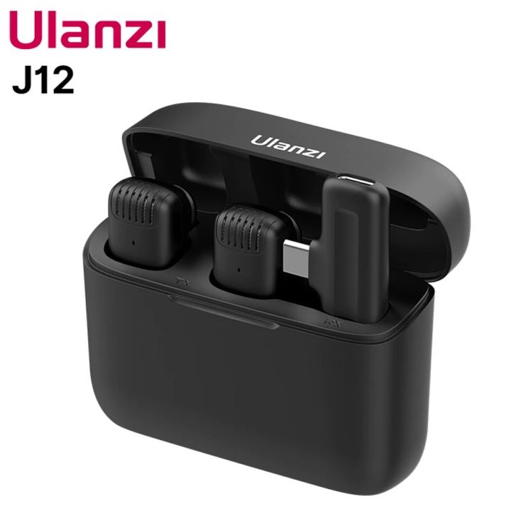 ULANZI J12 Wireless Microphone Dual Lavalier Mic for Smartphone / PC ...