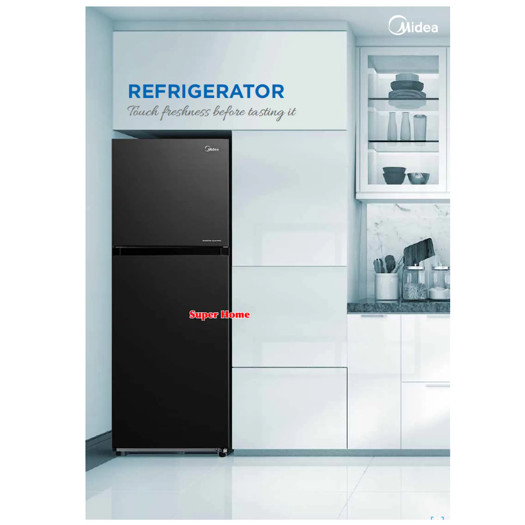 Midea Fridge MDRT307MTB28-MY 240L 2 Door Inverter Refrigerator Petaling ...