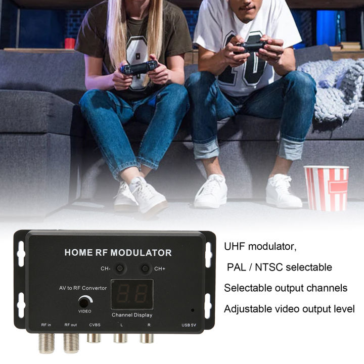 VBESTLIFE AV to RF Modulator PAL/NTSC TV Link Modulator RF Converter ...