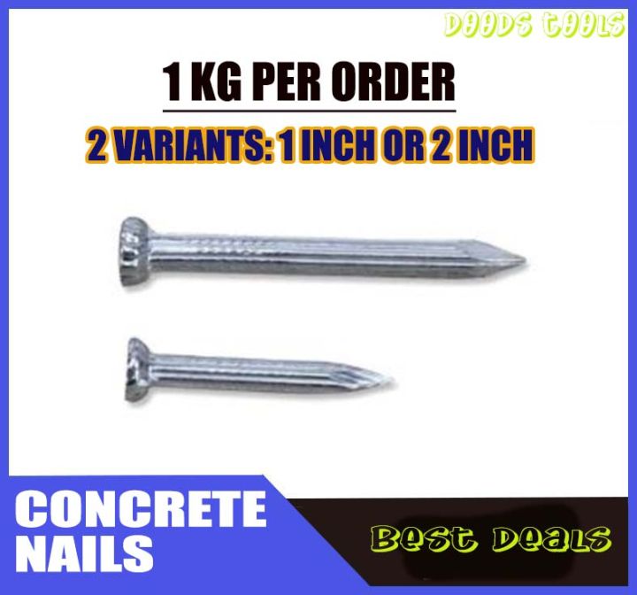 1 KG CONCRETE NAIL VARIANTS: 1 INCH OR 2 INCHES | Lazada PH