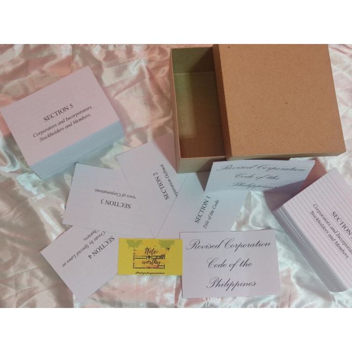 COMMERCIAL LAW FLASH CARDS: Revised Corporation Code of the Philippines ...