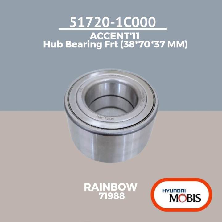 HUB BEARING FRT (Ø 38*70*37 MM) HYUNDAI ACCENT'11 [Mobis Original] Part ...