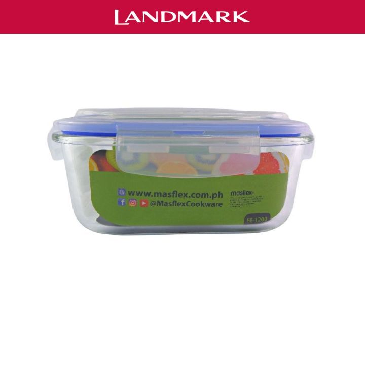 Masflex Square Borosilicate Glass Food Container with PP Lid | Lazada PH