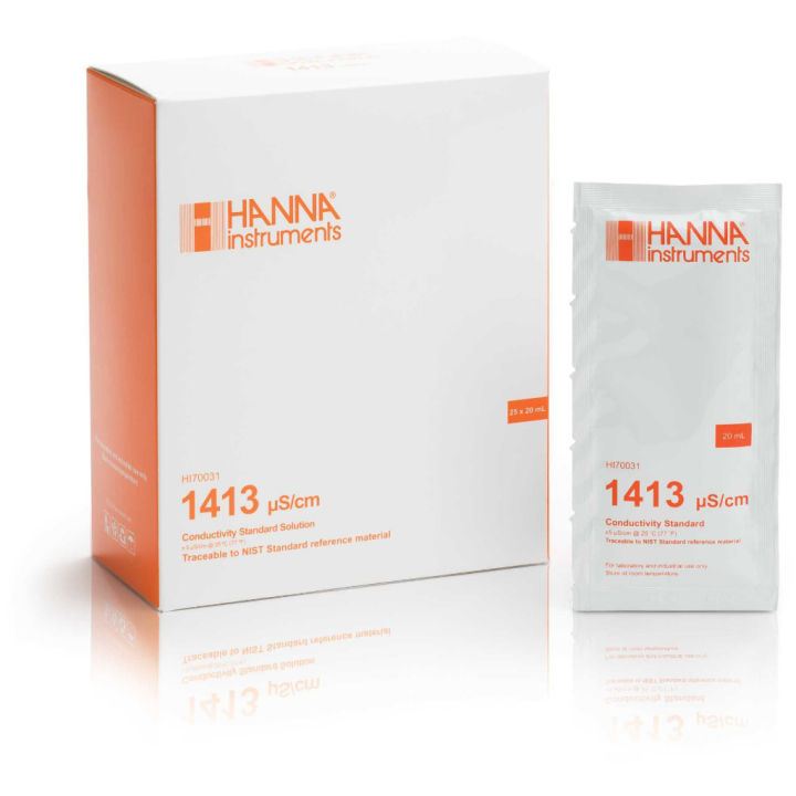20ML - Hanna HI70031 EC 1.413 1413 µS/cm Calibration Buffer Solution ...