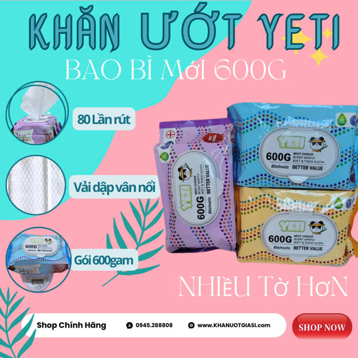 [Quà đỉnh+ Thùng nhựa] 5 gói 600 gam YETI, chất vải dầy khổ 12x16, Gói ...