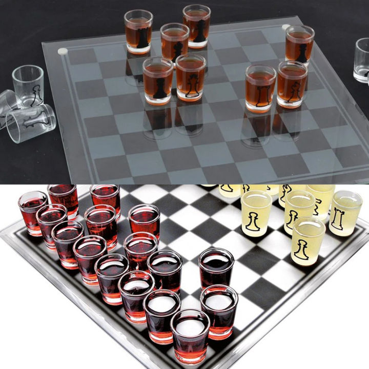 COD Drinking game Shot Glass Chess Set ชุดเกมดื่มทนทานใช้ซ้ำได้สำหรับ ...