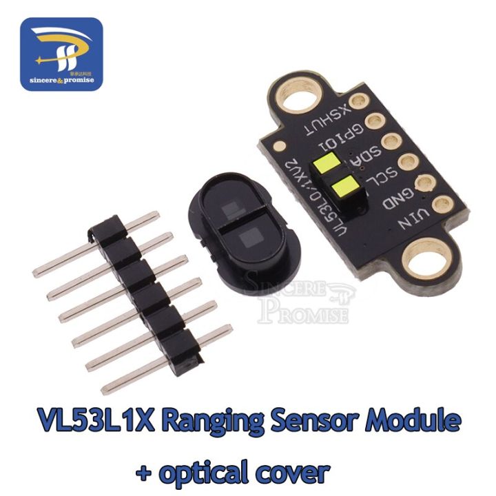 เลเซอร์ VL53L1X ตั้งแต่เซ็นเซอร์โมดูลเวลาบิน3V-5V ระยะทาง400ซม. ส่วนต่อ ...