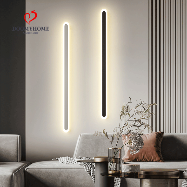 DOOMYHOME Strip Long Minimalist LED Line Wall Lamp Room Deco Bedroom ...