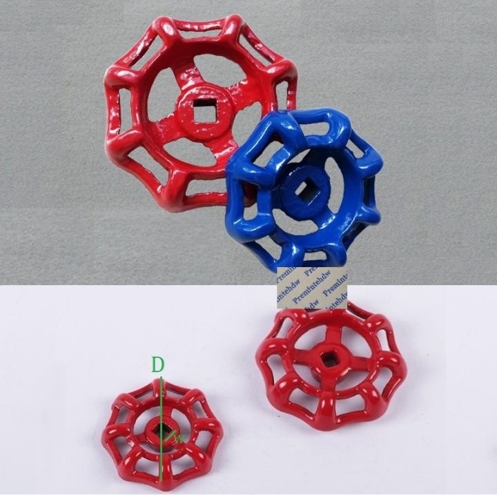 12Pcs/Lot Red Blue Spoked Round Cast Iron Hand Wheel Valve Pipe ...