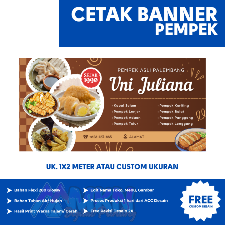 Cetak Banner Spanduk Pempek Palembang Desain Kekinian Bisa Custom ...
