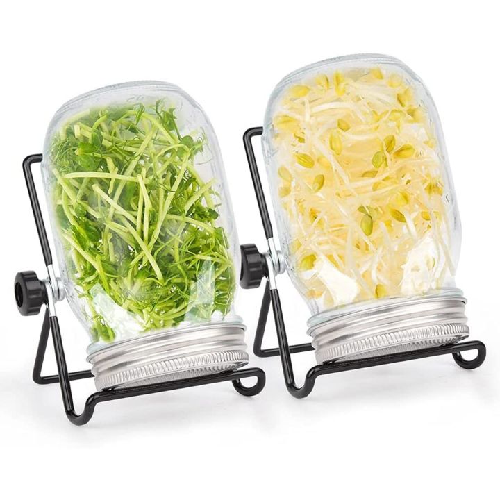 OKDEALS01 16/32oz Organic Wide Mouth Stainless Steel Sprouting Jar Kit ...