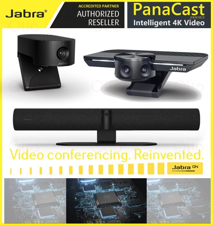 JABRA PanaCast Intelligent 4K Ultra HD Video Camera AI Powered 180 ...