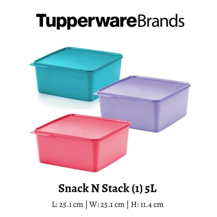 Tupperware Snack & Stack 5.0L(1) - Random Colour | Lazada
