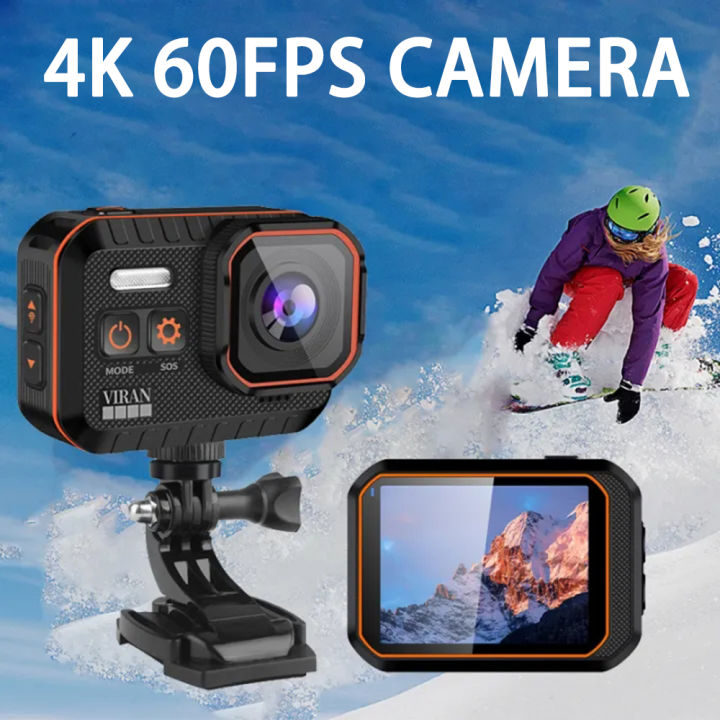 4K Ultra HD WIFI Sport Action Camera 2 Inch Display Screen Remote Control Waterproof Video ...