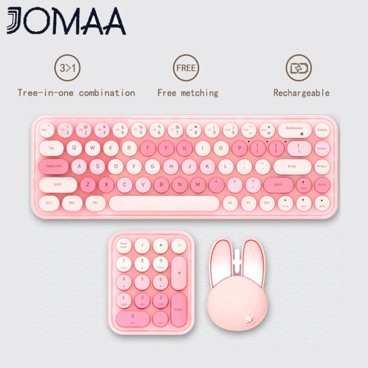 MOFII&JOMAA 3 in 1 Wireless keyboard Keyboard and Mouse set 2.4G USB ...