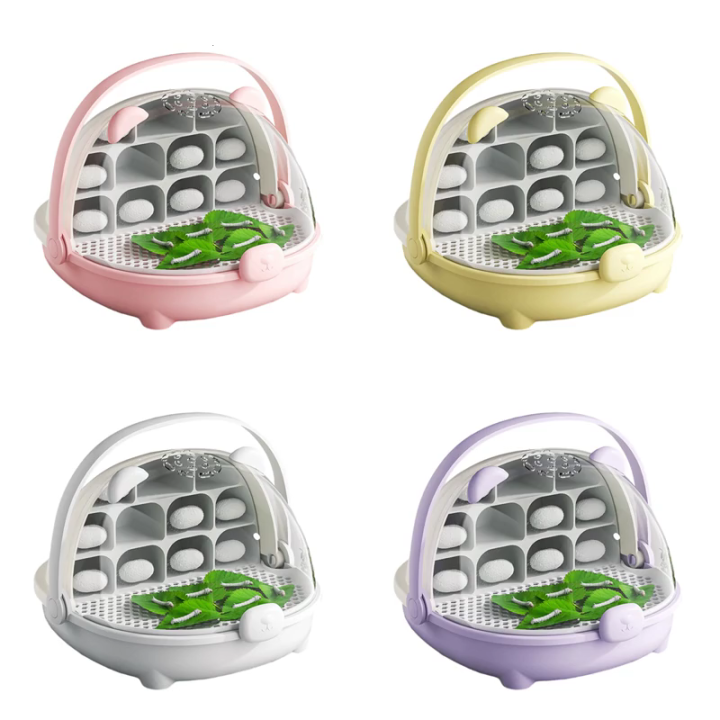 Clear Silkworm Observation Box with Removable Compartment And Airflows ...