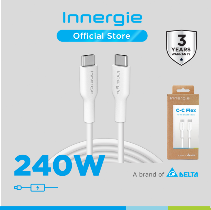 Innergie C-C Flex USB-C to USB-C Fast Charging 480Mbps Sync Data cable ...