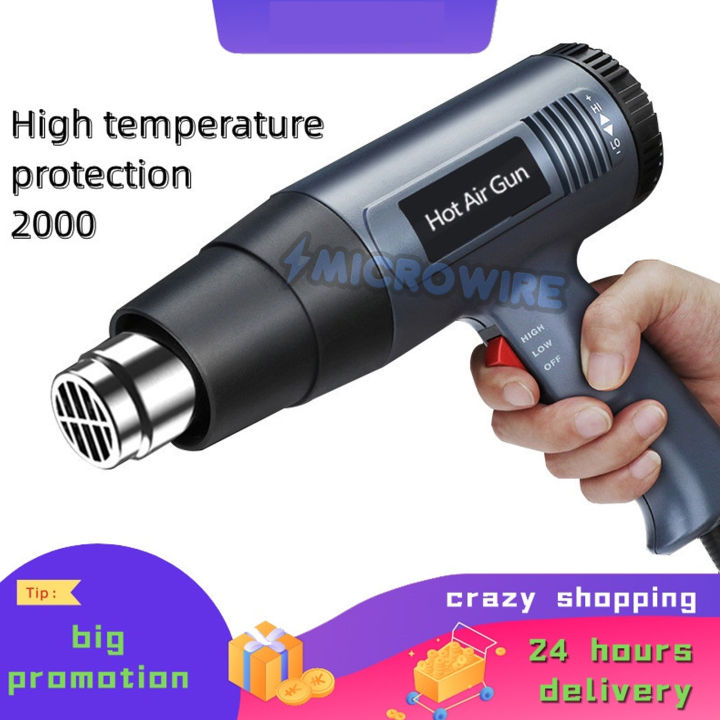 Original Heavy Duty Heat Gun 2000W Hot Air Blower Gun for Plastic ...