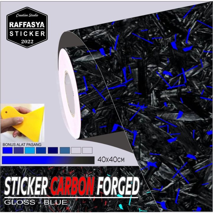 sticker variasi decal karbon forged varian warna 40x40 cm sticker ...