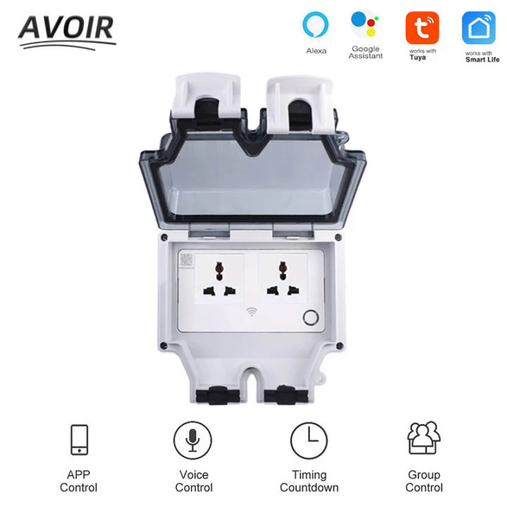 Avoir Wifi Smart Wall Plug Universal Weatherproof Socket Cover IP66 ...