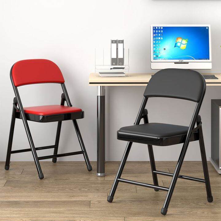 Portable simple stool Folding chair Computer office Stainless steel ...