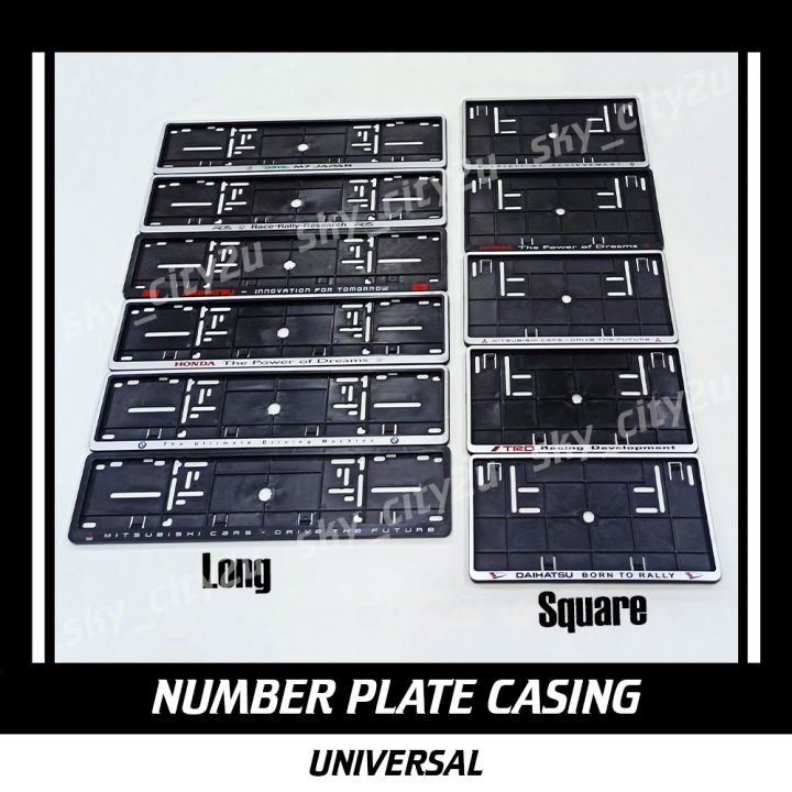 1 pcs Universal Number Plate Casing Holder Frame Long Square Short ...