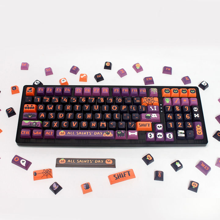 Halloween DIY 104+23 Keys Mechanical Keyboard | High-Performance Typing ...