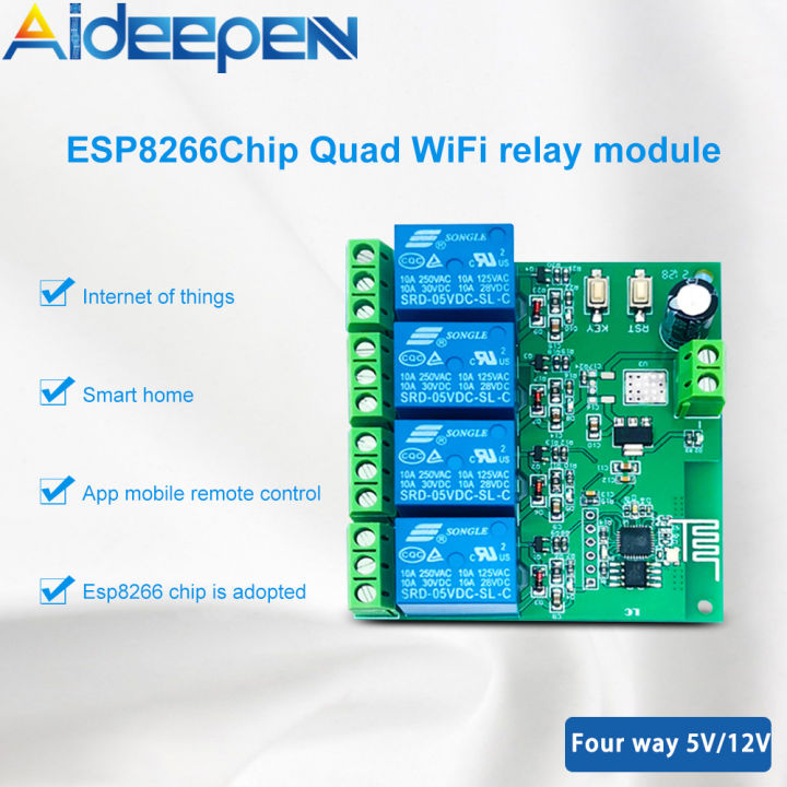 【Ready Stock&Free Shipping】Original Aideepen ESP8266 Quad Chip for 5V ...