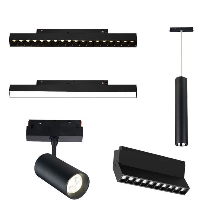 Magnetic Track Light spotlight 48V surface mounted concealed track ...