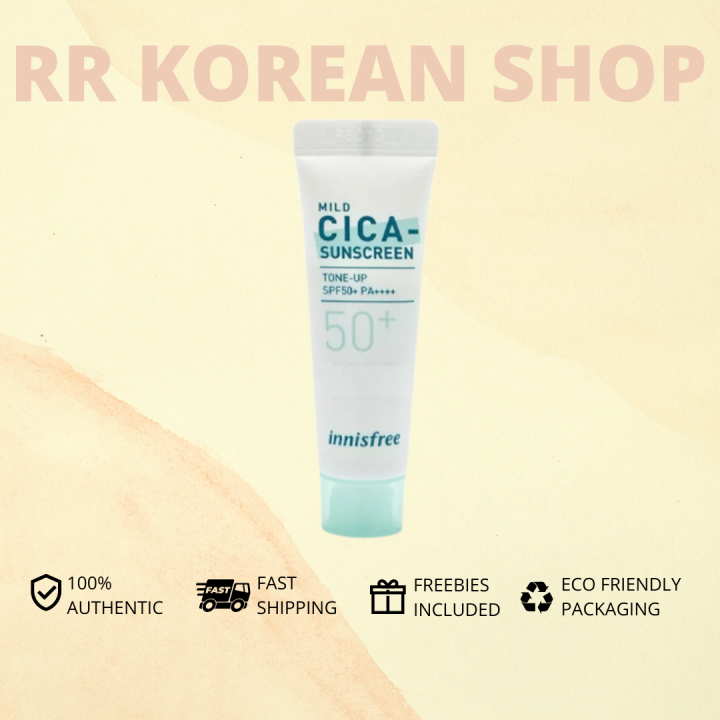 [AUTHENTIC] Innisfree Mild Cica-Sunscreen Tone-Up SPF50+ PA++++ 10ml ...