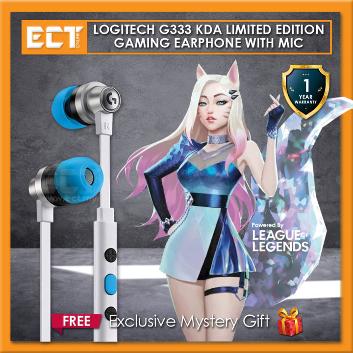 Logitech G333 KDA Limited Edition Gaming Earphone with Mic (3.5mm ...