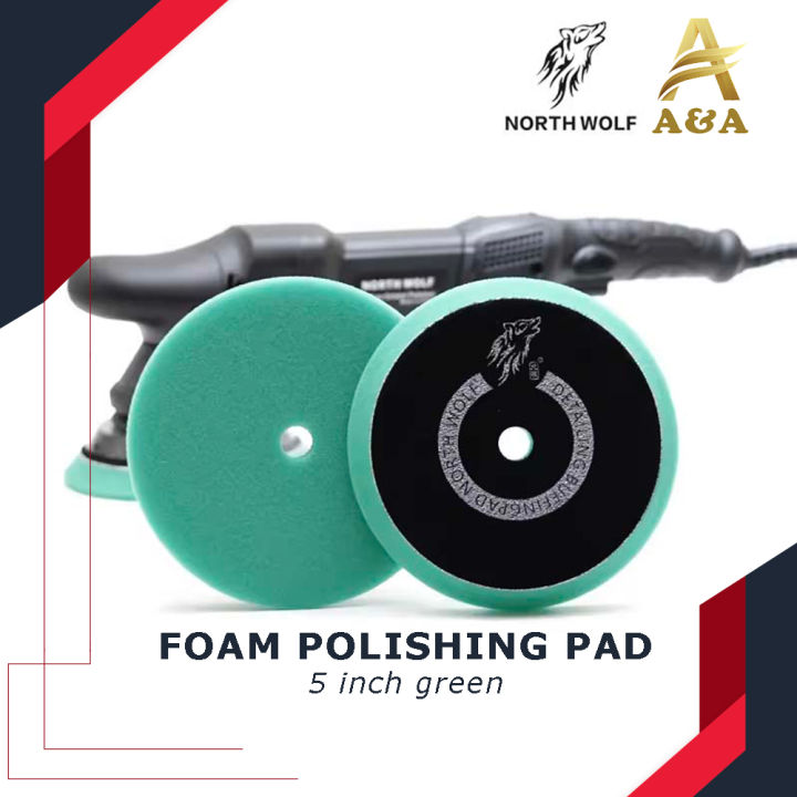 GREEN 5-Inch NORTH WOLF Detailing Foam Buffing Pad Cutting Pads | Lazada PH
