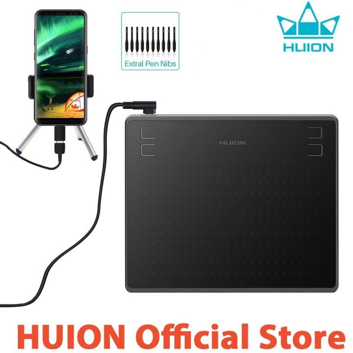 HUION HS64 Digital Graphics Drawing Tablets with 4 Press Keys and ...
