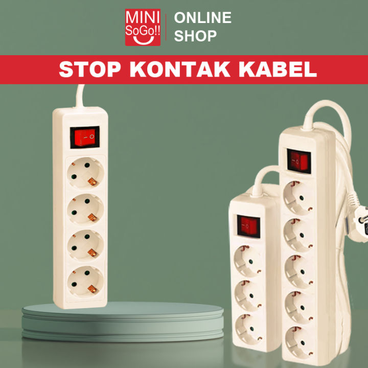 Stop Kontak Kabel 2/3/4/5 Lubang 1.5/3/5 Meter Colokan Kabel Listrik | Lazada Indonesia