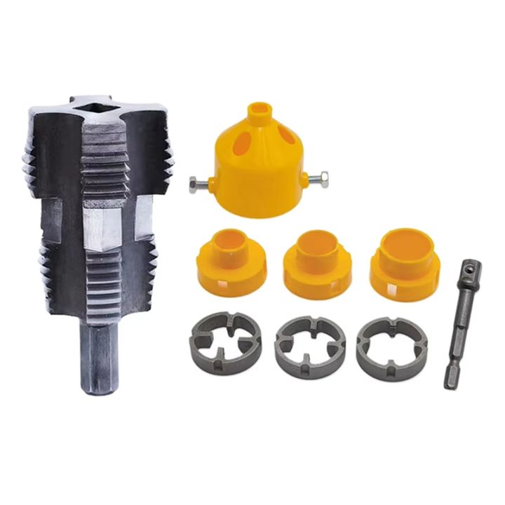 (GJTQ) 9pcs/Set PVC Pipe Threader Kit Pipe Threader Pipe Round Die 4/6 ...