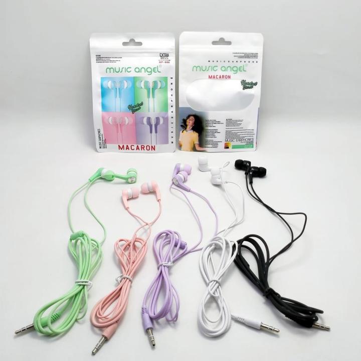 Headset Music ANGEL Macaron Mate Color Hifi Extra Bass Earphone ...