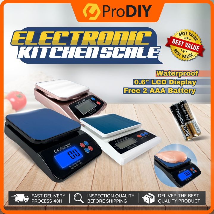 Electronic Kitchen Scale Digital Accurate Weight Waterproof ABS Plastic ...