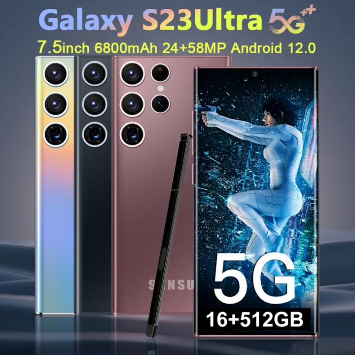 Smartphone Galaxy S23 Ultra 7.5 inch HD Screen Original Smartphone RAM ...