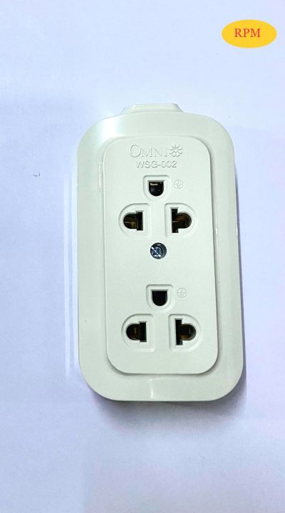 Omni Surface Convenience Outlet 2-Gang with Ground (WSG-002) | Lazada PH