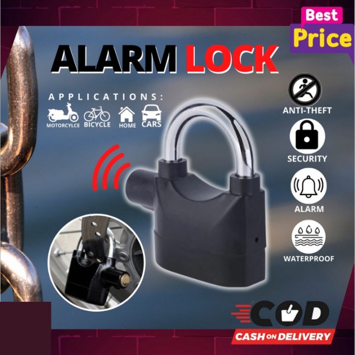 110dBA Alarm Lock Smart Anti Tamper Loud Noise Anti Theft Burglar ...