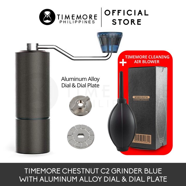 TIMEMORE Chestnut C2 Blue Manual Coffee Bean Grinder with Cleaning Air ...