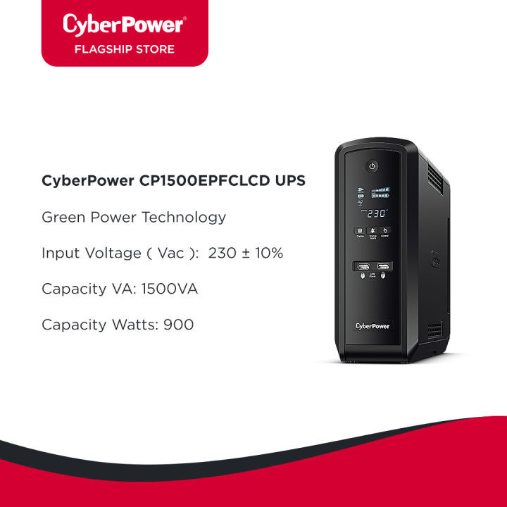 FLAGSHIP STORE EXCLUSIVE CyberPower CP1600EPFCLCD 1600VA/1000W | Lazada PH