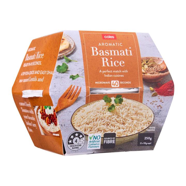 Coles Aromatic Basmati Microwave Rice Cups (2 x 125G) 250G | Lazada ...