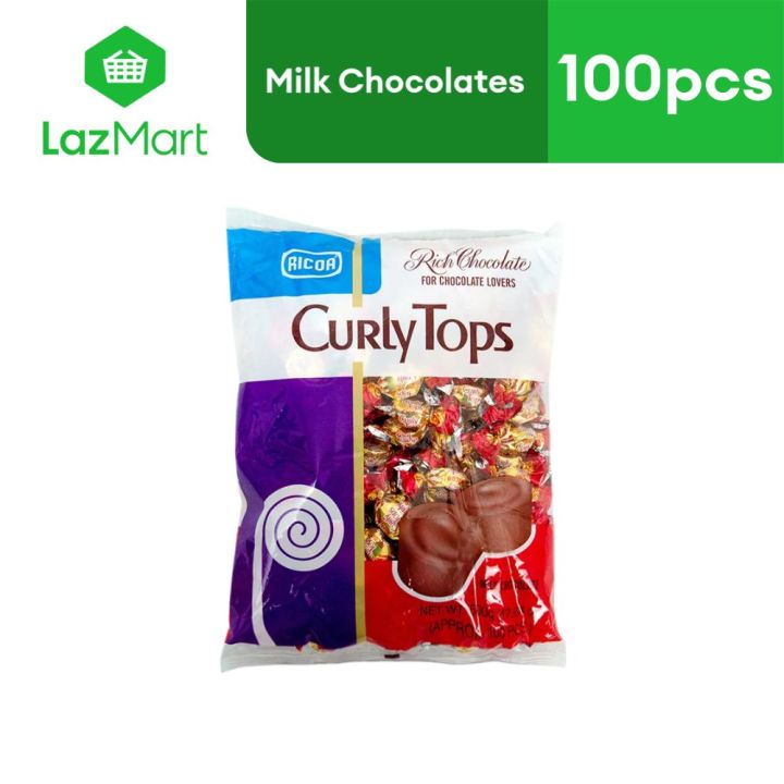 Ricoa Curly Tops Milk Chocolates 100pcs | Lazada PH