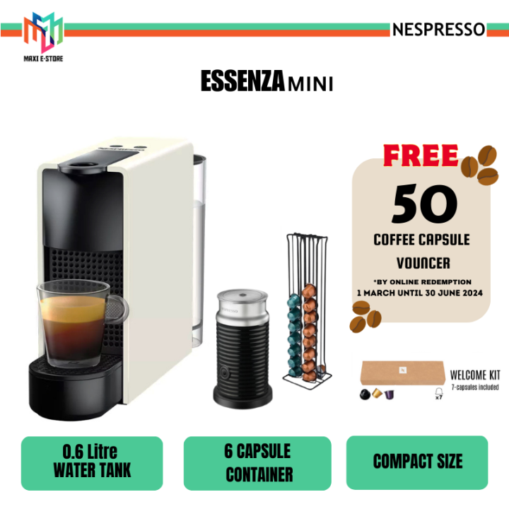 Nespresso C30-ME-WH-NE Essenza Mini Fully Automatic Capsule Espresso ...