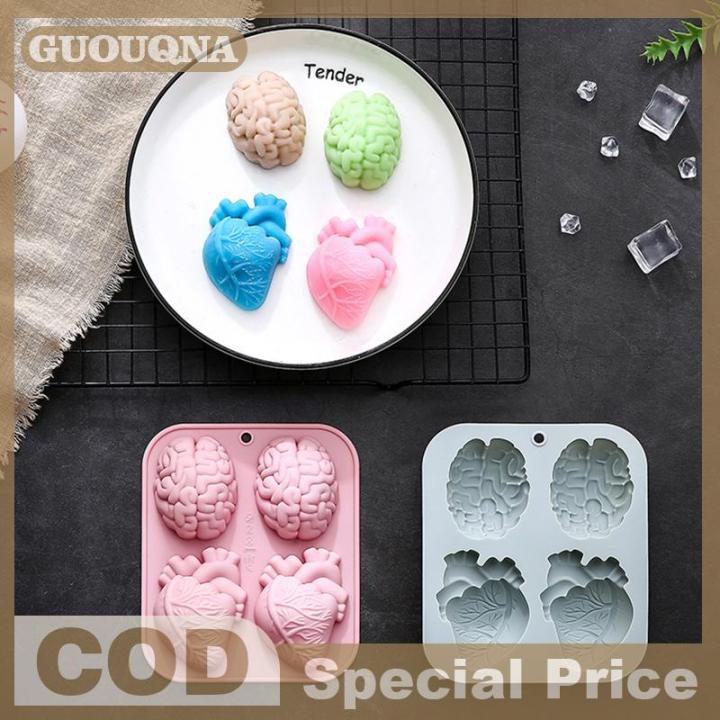 GUOUQNA Halloween Baking Molds Fingers Death Human Heart Brain Silicone ...