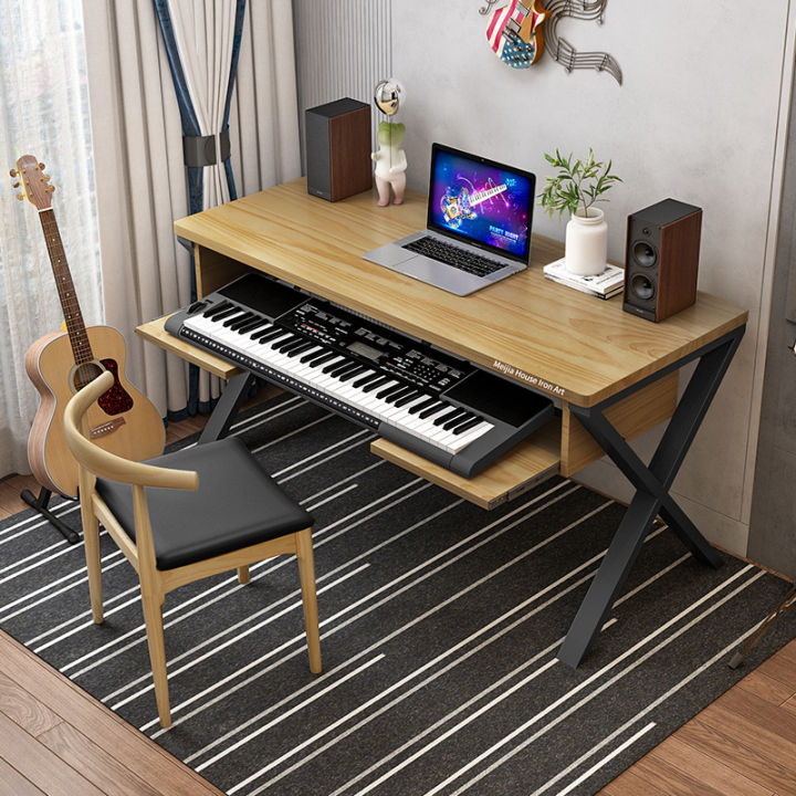 Solid wood piano table, electric piano table, recording studio table ...
